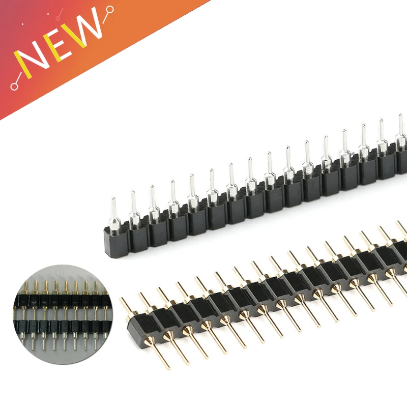 5 Pair Connector Pin Header Strip 5pcs Male + 5pcs Female Header Single Row 40 Pin 2.54mm Pin ...