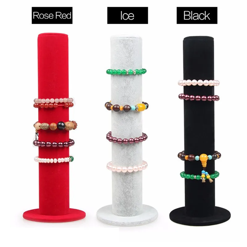 bincoco 3 Colors Velvet Display Rack Bangle Bracelet Holder jewelry ...