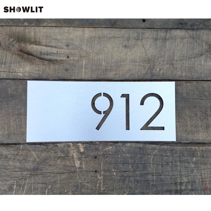 NUMBERS ADDRESS PLAQUE MODERN MINIMALIST CUSTOM MADE SIZES AVAILABLE ...