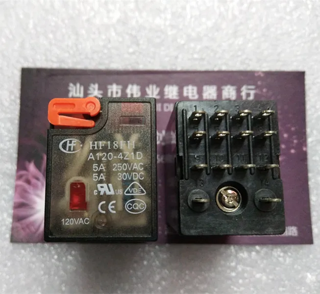 5 unids/lote nuevo relé HF18FH A120 4Z1D 120VAC|120vac relay|120v ...