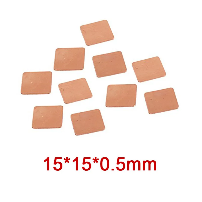 50pcs-lot-15mmx15mmx-0-5-mm-Heatsink-Copper-Shim-Thermal-Pads-for ...
