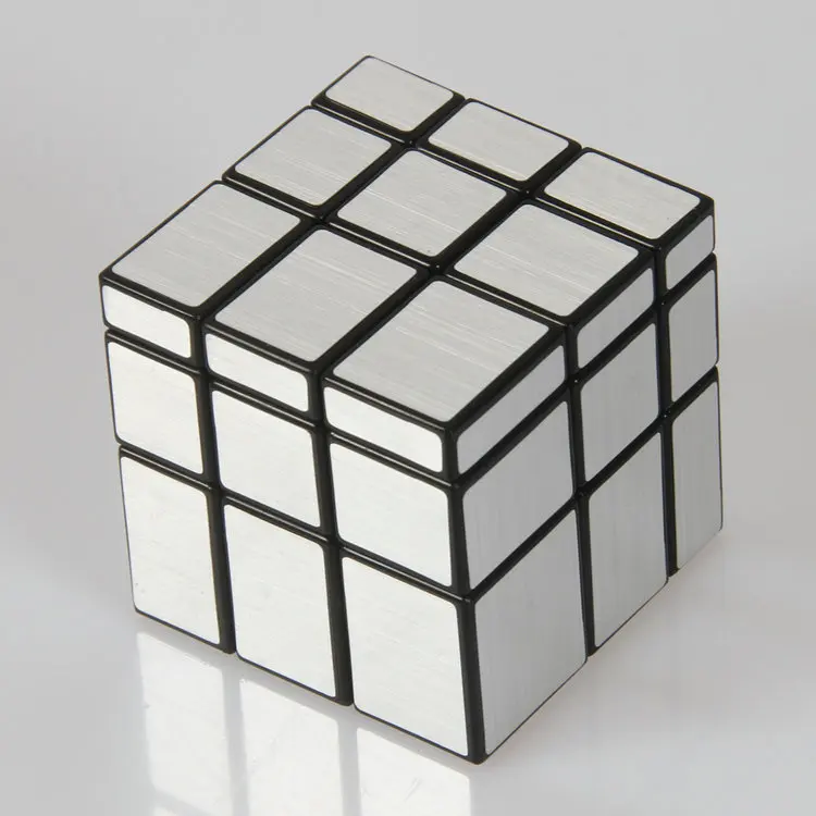 Free Shipping Mirror Blocks Cube Kathrine Brushed Silver Mirror Cube