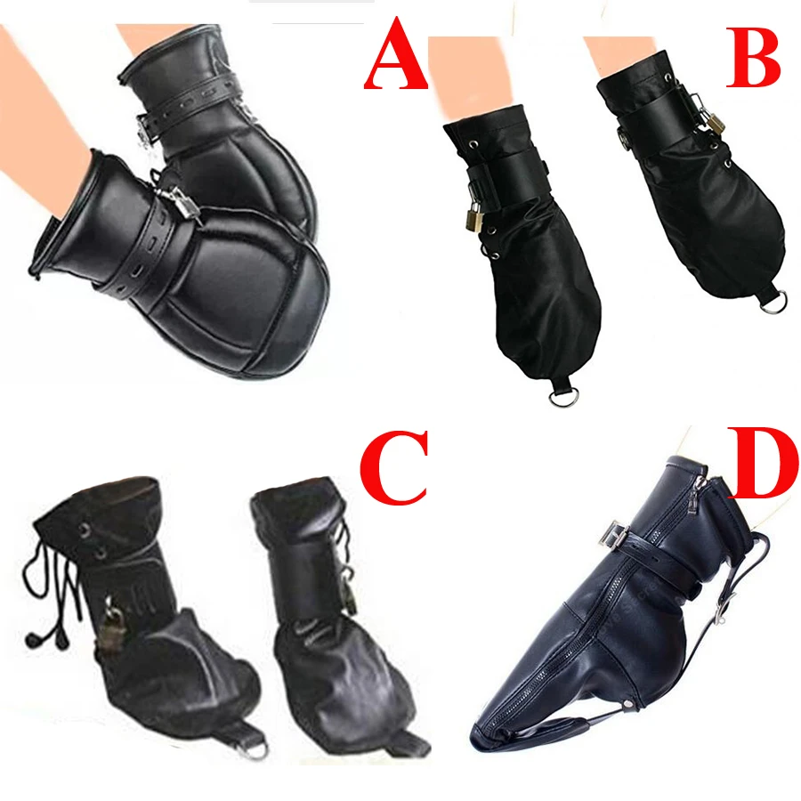 Handcuffs/mittens/boot Booties, Leather Gloves Dog Paw Padded Fist ...