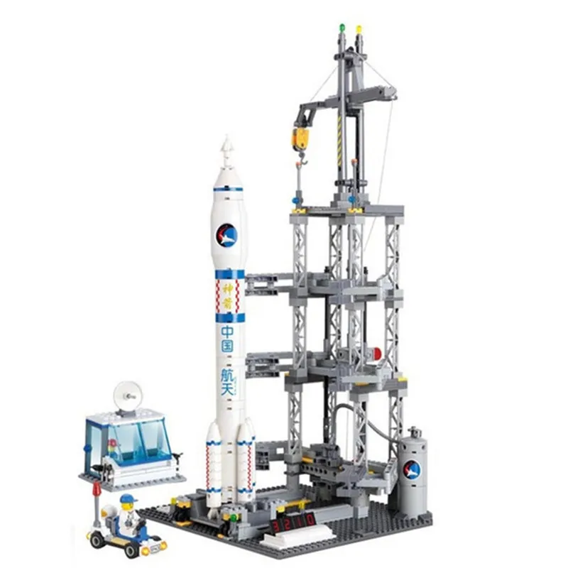 822pcs Space Series Rocket Station Building Block set Kids DIY ...