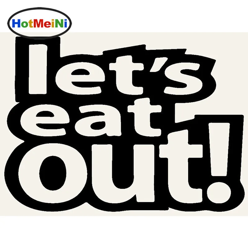 HotMeiNi Lets Eat Out Colorful Hand carved Word Art Sticker Window ...