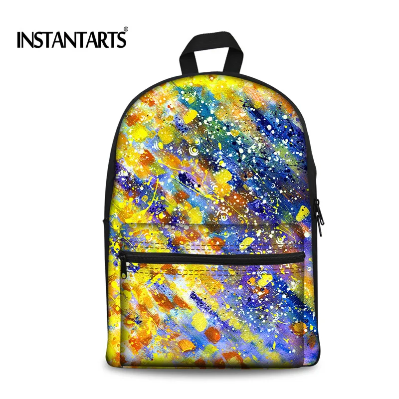INSTANTARTS Preppry Style Handle Painted Women Backpack Casual Travel ...