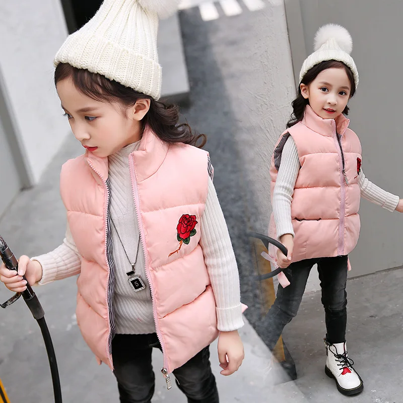 JMFFY New Autumn Winter Girls Vests Children Cotton Warm 2018 Vest Baby Girl Waistcoat Girls ...