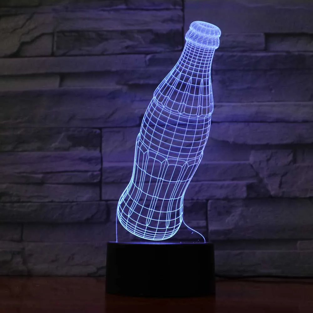 3d Light Projection Led Nightlight Home Lighting Touch Switches Table ...