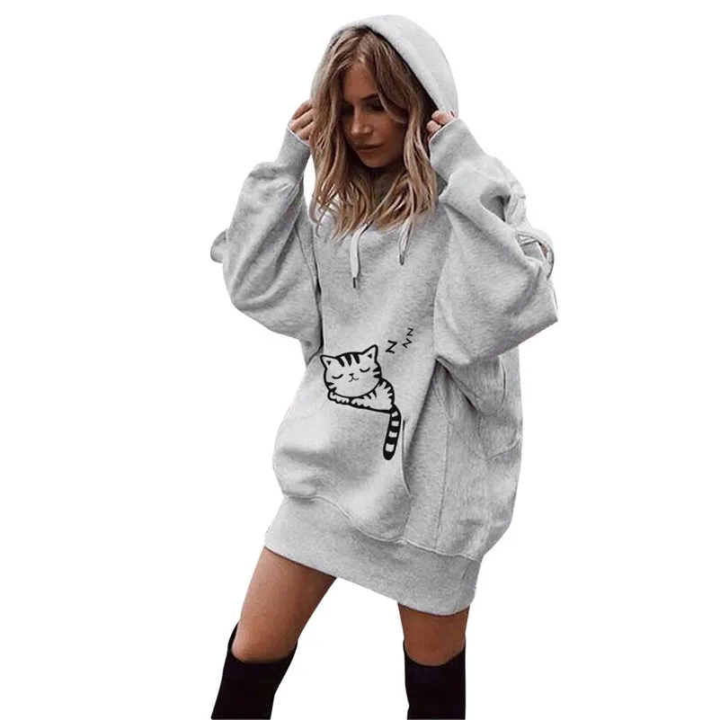 Las mujeres de moda de impresión de ropa sudaderas con capucha suéter ...