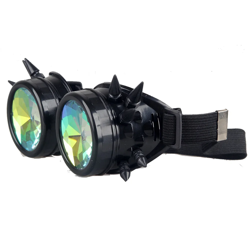 Steampunk Goggle Glasses with Spikes - Multicolor Welding and Gothic ...