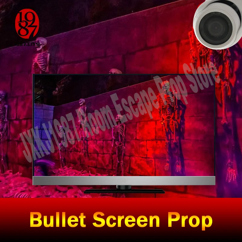 Secret chamber room game prop bullet screen prop to get the clues from ...