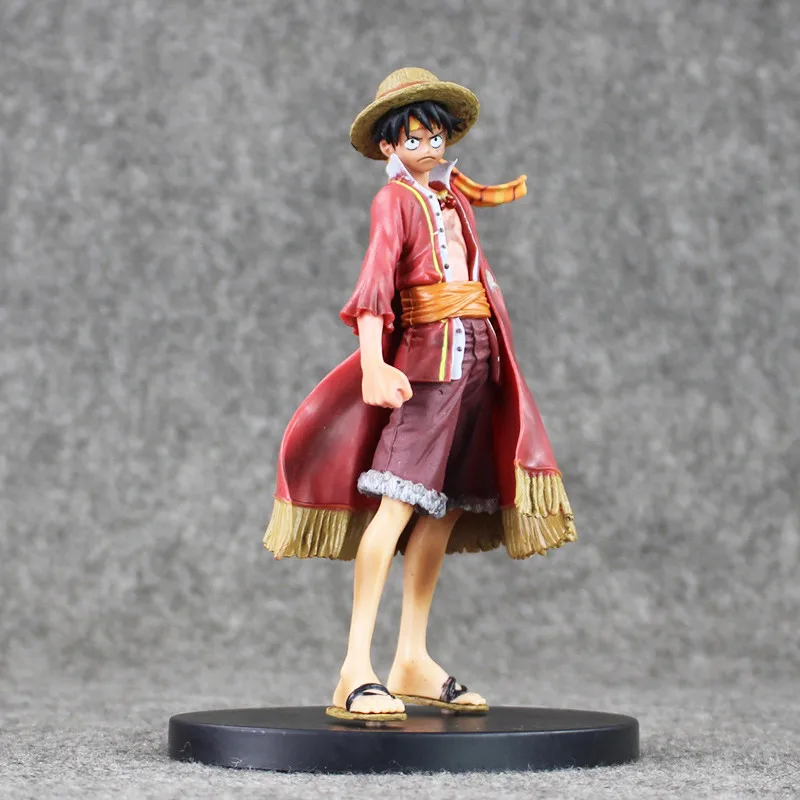 Anime Monkey D Luffy The Ultimate King Ver. Red Cloak PVC Action Figure ...