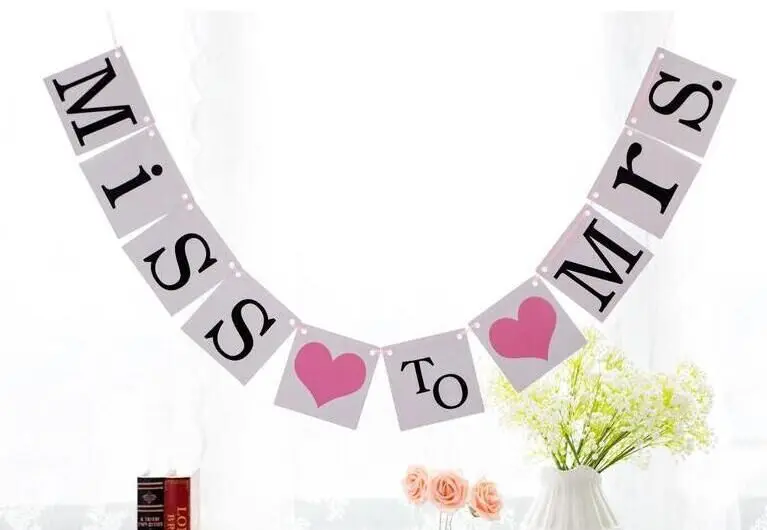 Free-Shipping-1-X-Miss-To-Mrs-Banner-Wedding-Party-Garland-Sign-Photo ...