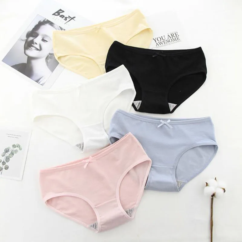 5PCS/lotsM XXL simple solid color waist XL plus fat underwear package ...