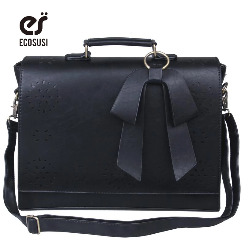 Ecosusi New Women Pu Leather Handbags Vintage Pu Leather Messenger Bags