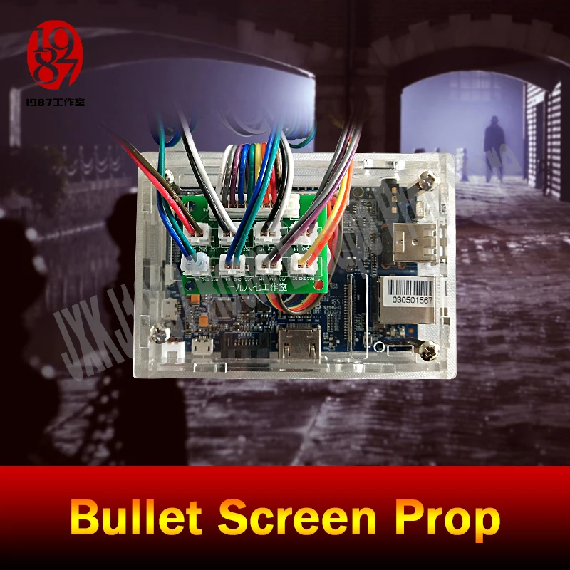 Secret chamber room game prop bullet screen prop to get the clues from ...