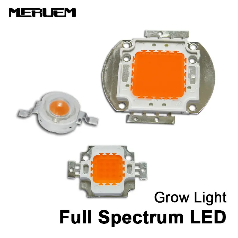 Hydroponic 1W/3W 10W/30w /50W/100w Led Grow light Chip Epistar Bridgelux chip full spectrum ...