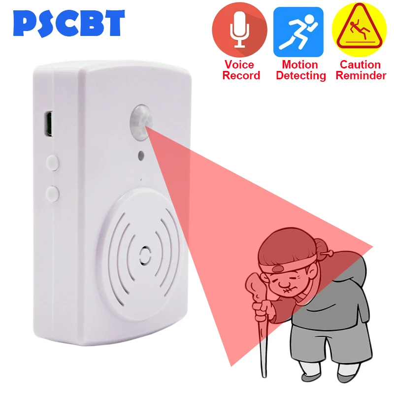 Pscbt Pir Motion Sensor Activated Player Wireless Welcome Shop Doorbell Diy Voice Box Speaker In