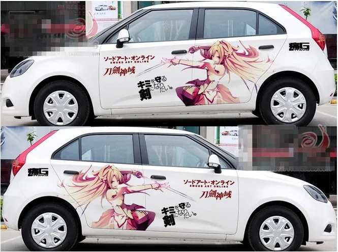 3 pieces custom Hot Anime sword art online Car Stickers Car Vinyl ...