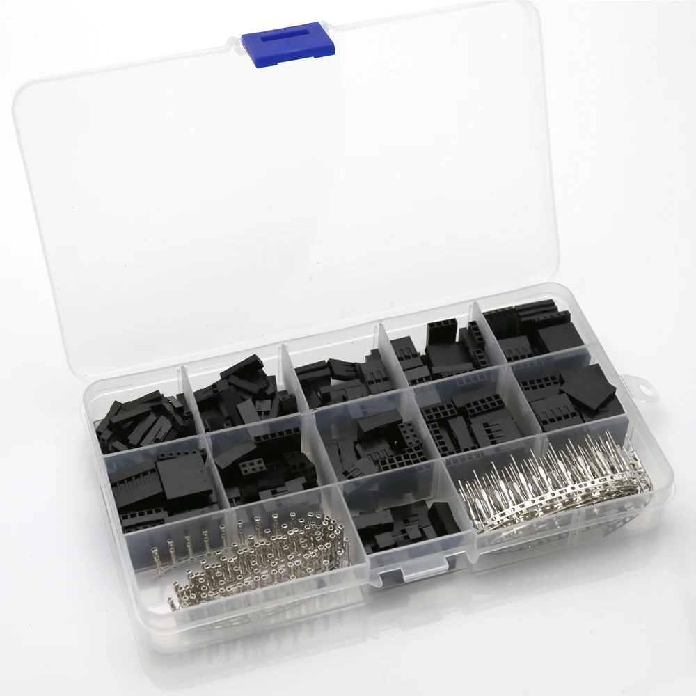 420pcs/Set Jumper Wire Pin Header Connector Housing Kit Male+Female ...