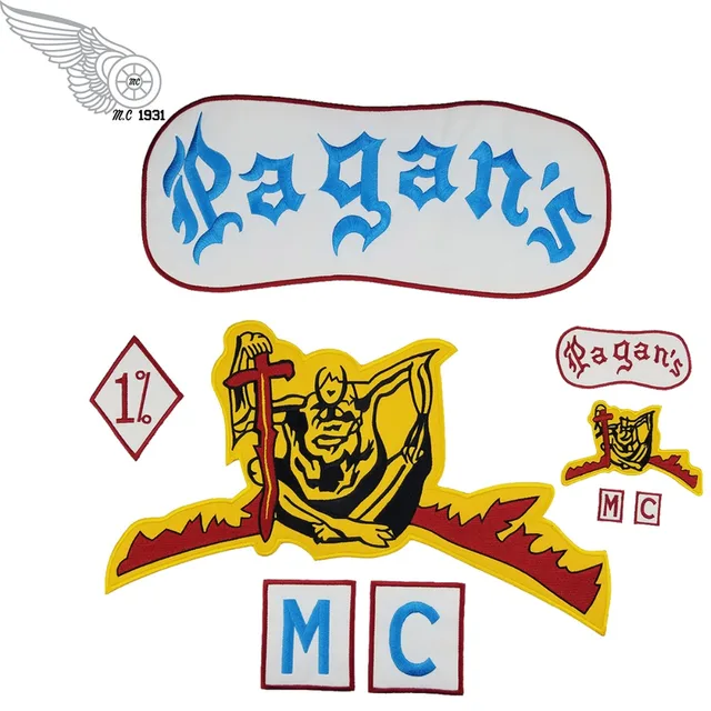 mc1931 Pagans Motorcycle Patch 1% Biker Rider Vest MC Embroidered Patch ...