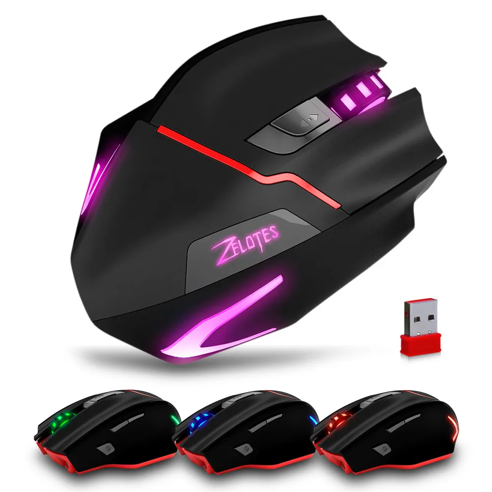 F 18 Dual mode Gaming Mouse 6 Level 3200DPI 500Hz 2.4Ghz Wireless Mouse ...