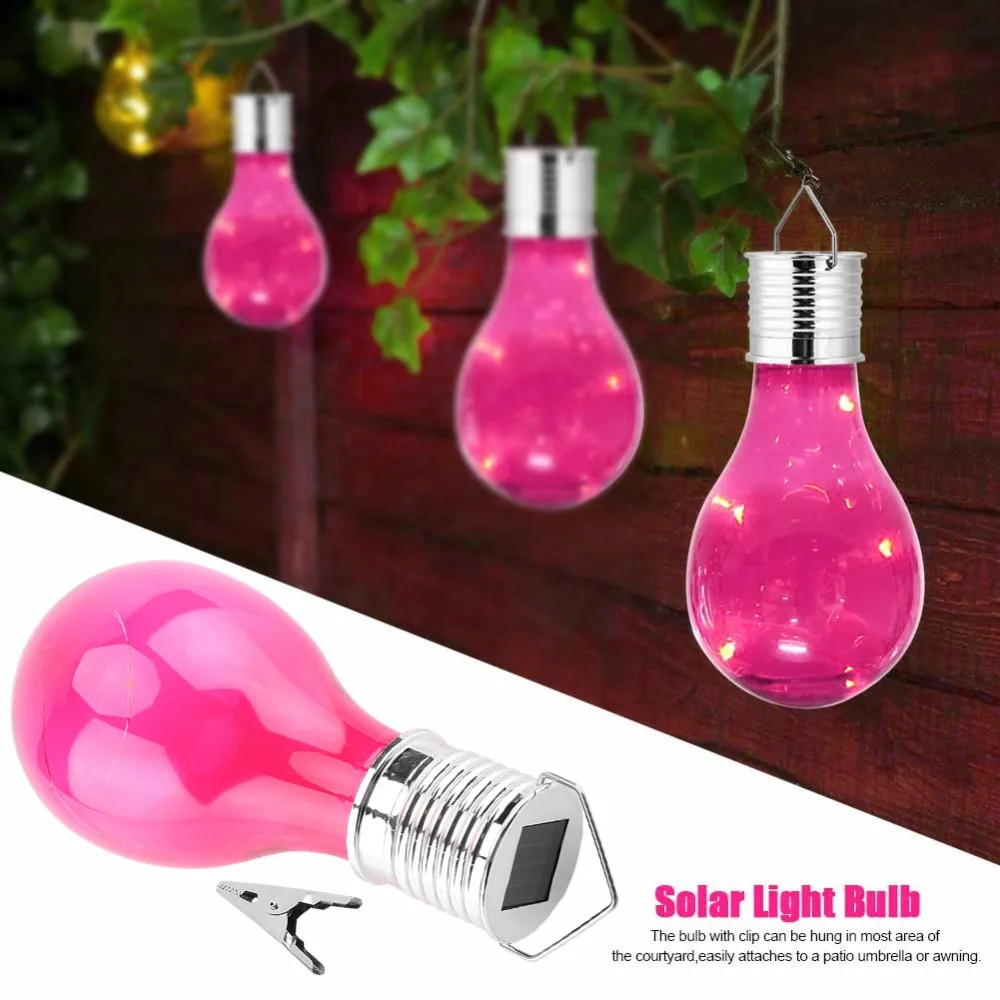 1PC 5 LED Solar Light Bulb Outdoor Garden Waterproof Solar Lamp Camping ...