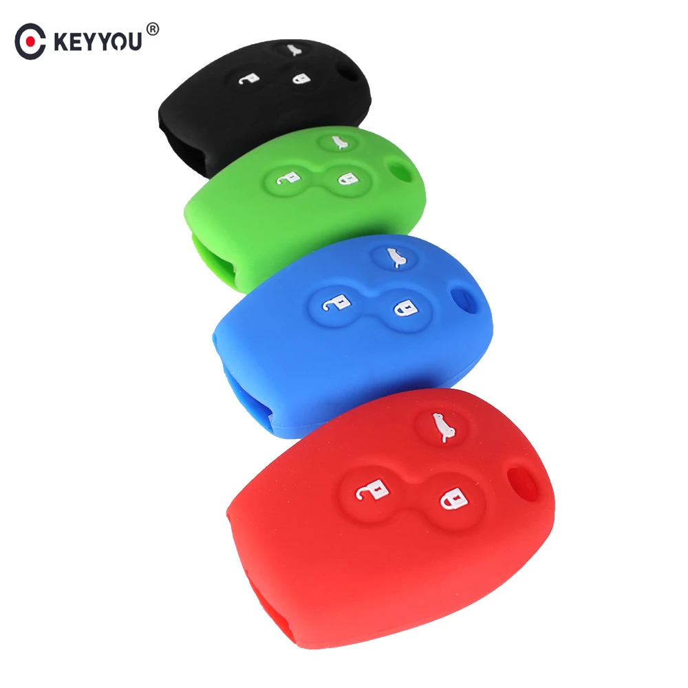 KEYYOU 30X New 3 Buttons Silicone Rubber Car Remote Key Case Cover For ...