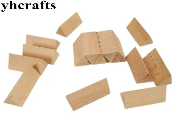 20pcs/lot.2.3x5cm Wood Triangular Prism Early Learning Educational Toys ...