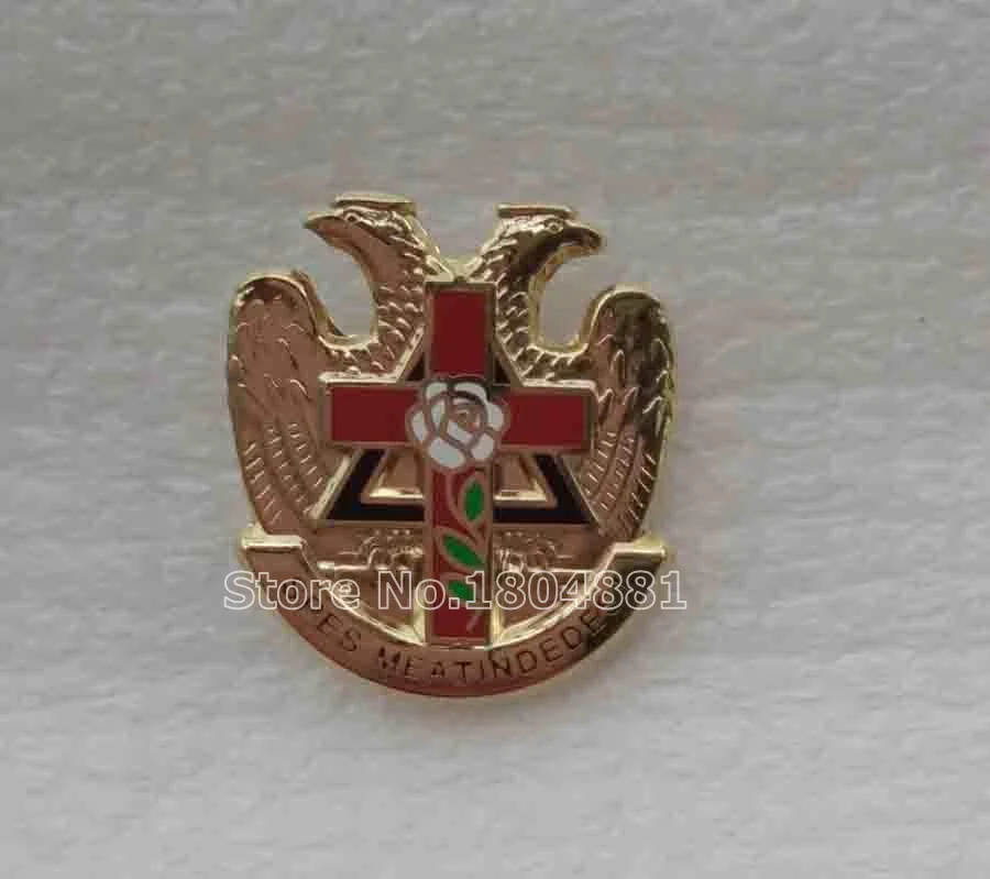 Free Shipping 1pcs Gold Tone Scottish Rite Rose Croix Cross 32 Degree ...