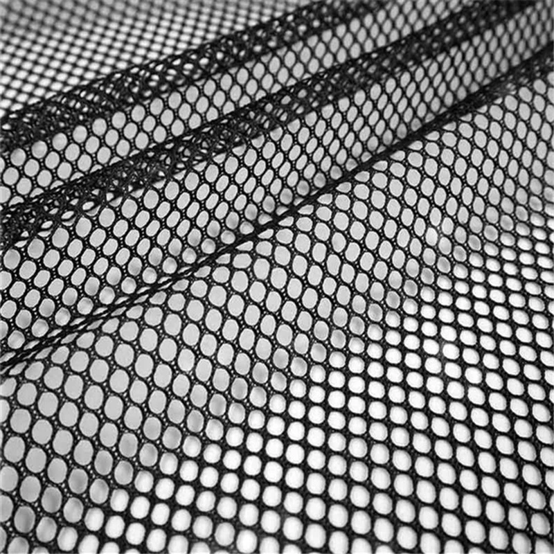Black Net Fabric Classic Honeycomb Mesh Fabric Multifunction For ...