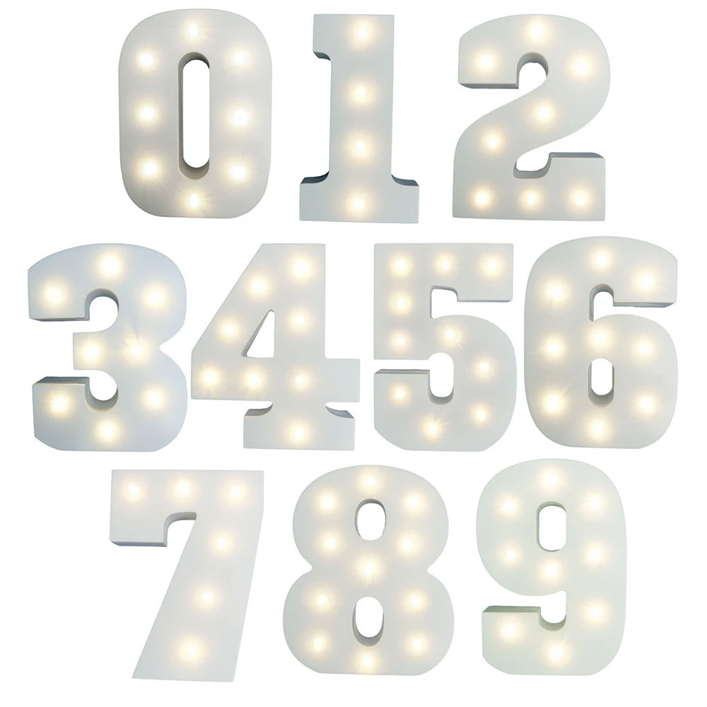 0 9 Light Up LED Number Plaques For Any Occasion Birthdays ...