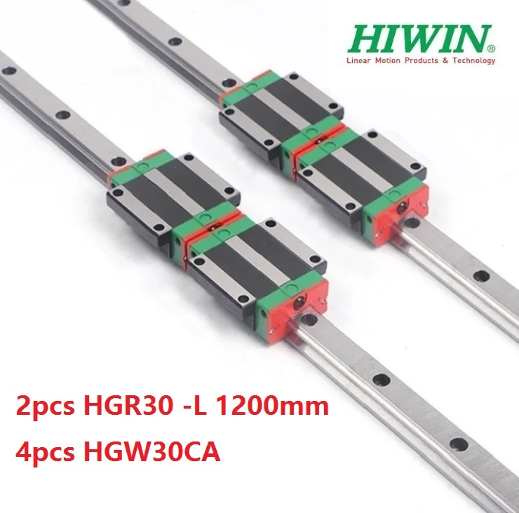 2 piezas origial Hiwin rail HGR30 L 1200mm guía lineal + 4 piezas ...