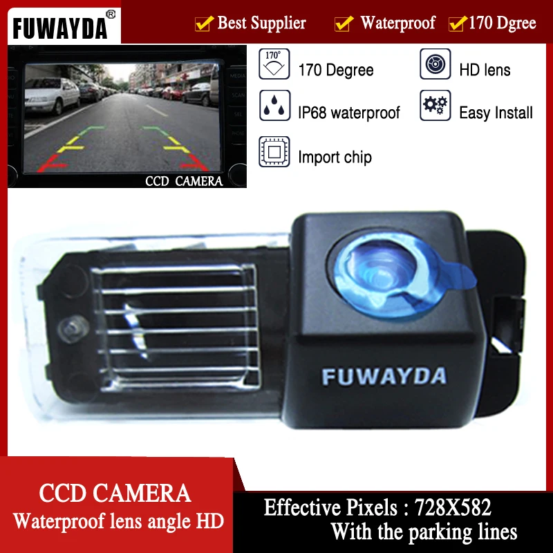 FUWAYDA CCD Car Rear View camera 170 Degree Wide Viewing Angle Reverse ...
