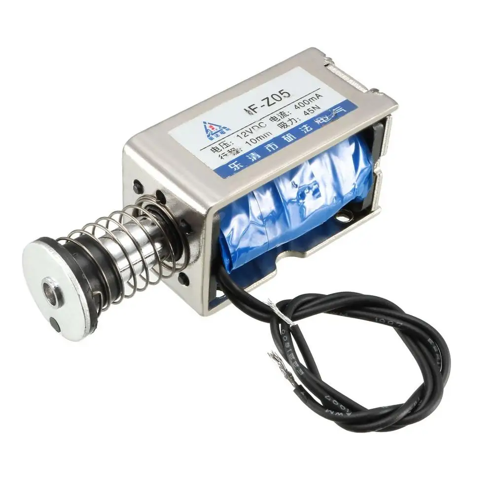 JF Z05 Solenoid Electromagnet DC12V 24V 400mA 10mm Stroke 45N 4 5Kg 9