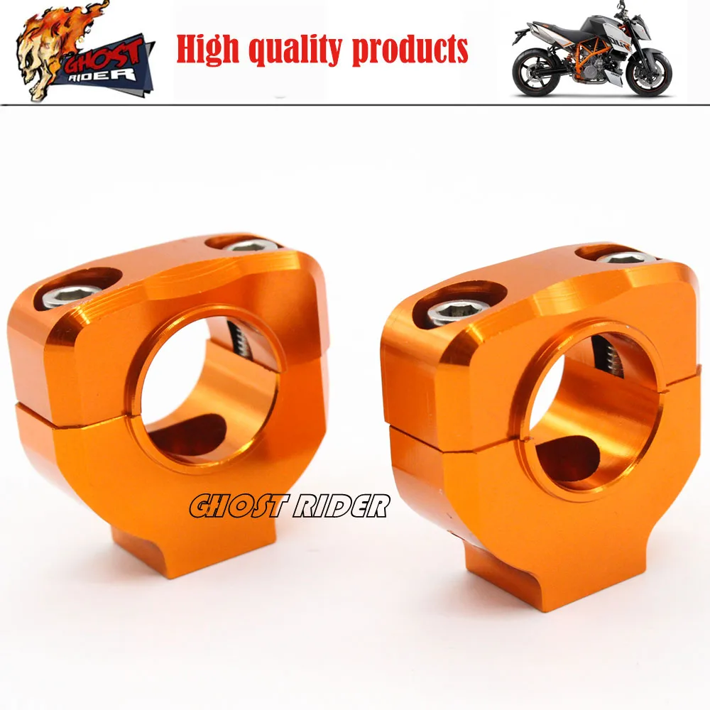 28mm CNC Aluminum Motorcycle Handlebar Support Mount Clamp Riser fits ...