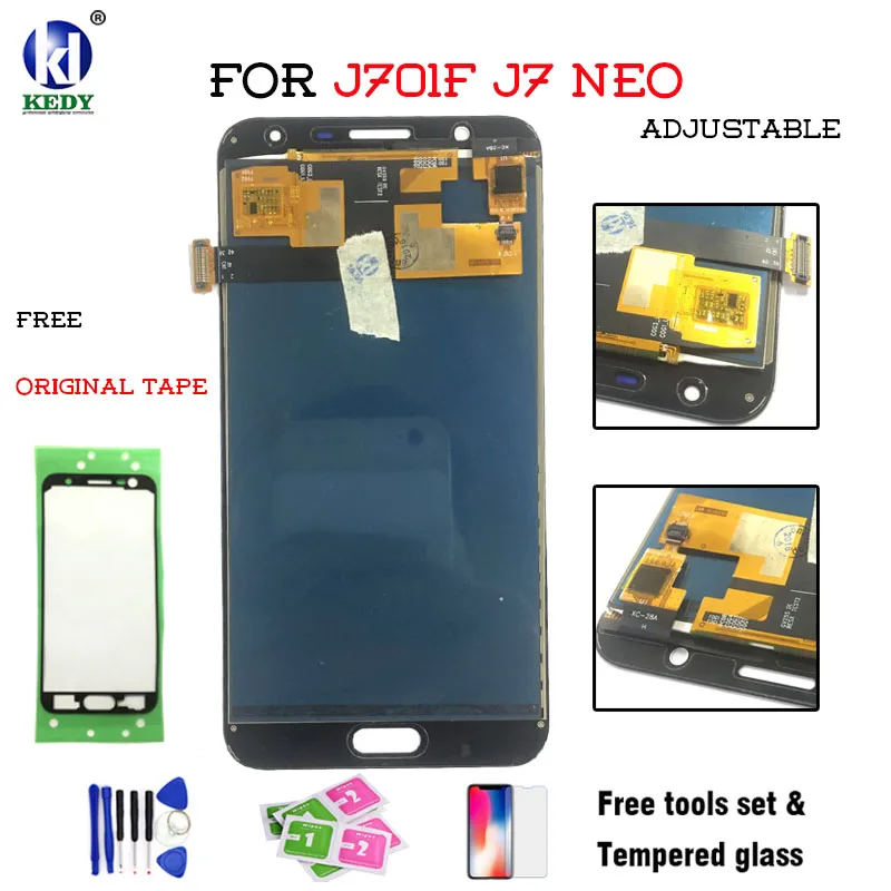 Light Adjustable For Samsung Galaxy J701F J701M j701 J7 neo J7 core LCD ...