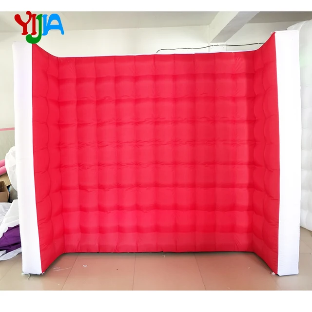 Curve Wall Multi Color With White Inflatable Wall backdrop with LED ...
