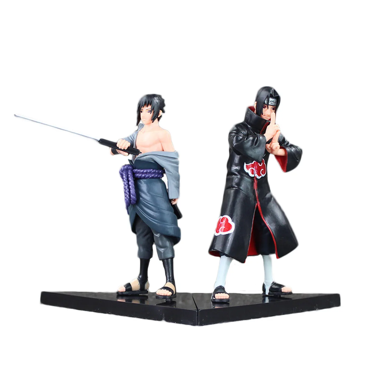 Chanycore 16CM 2pcs/set OPP Naruto Shippuden Sasuke Uchiha Uzumaki ...