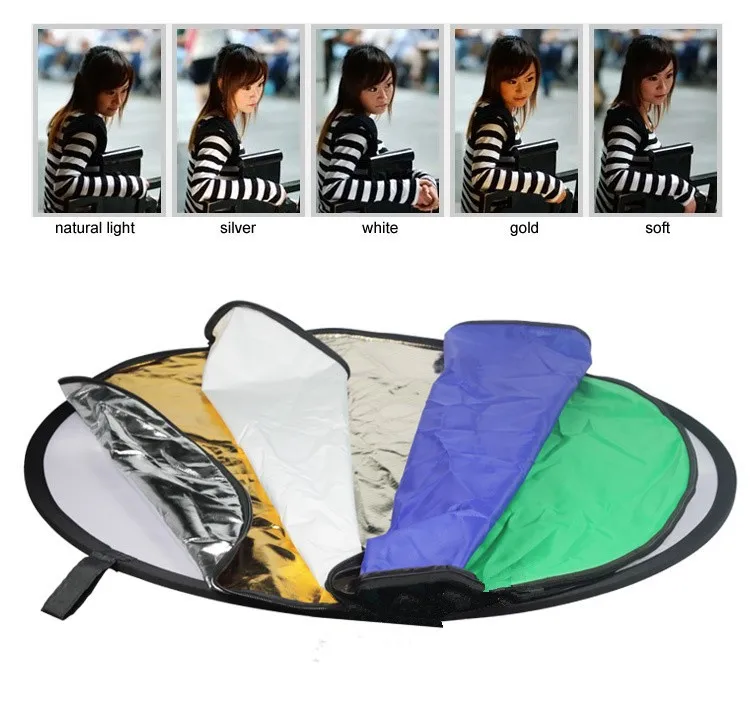 7 in 1 Photo Studio Accessories Reflector 60CM 7in1 foldable light ...