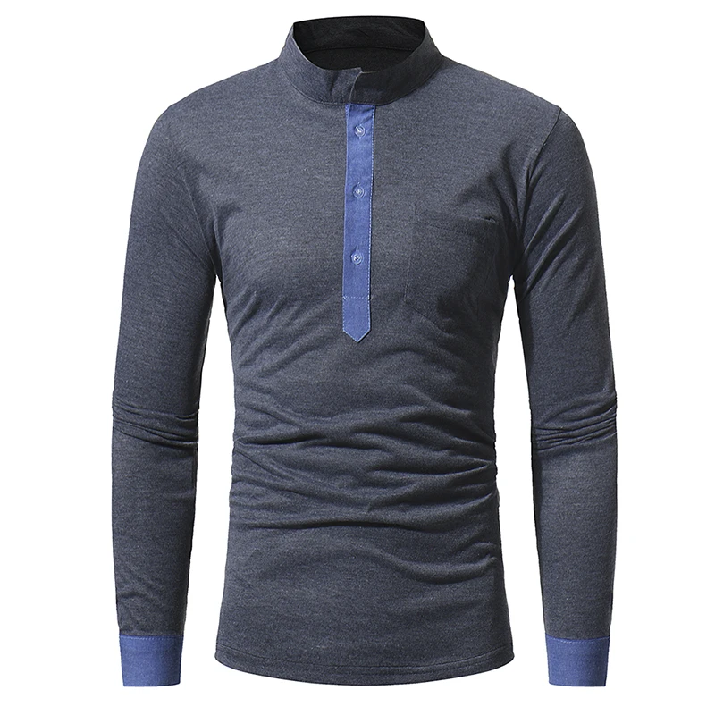 Mens Polo Shirt Brands 2018 Male Long Sleeve Casual Slim Classic Stand ...