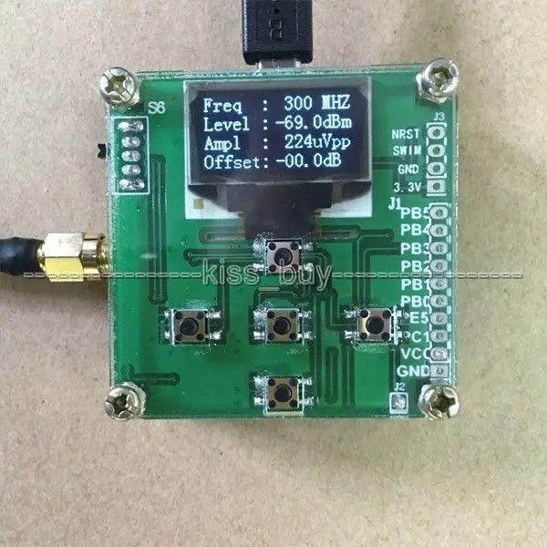 OLED display RF power meter 1MHZ-8000MHZ can set RF power attenuation ...