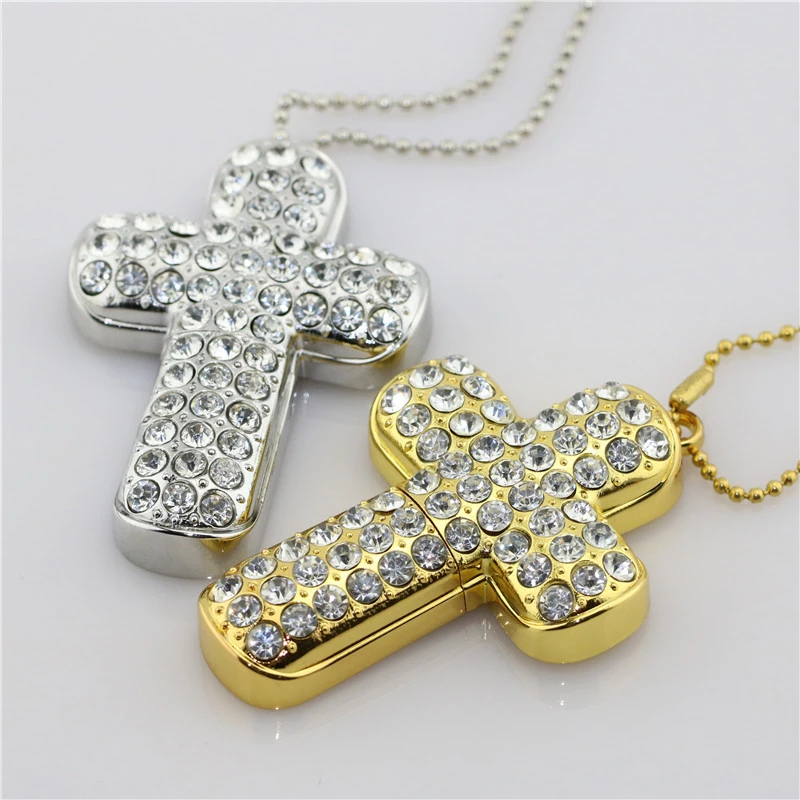 Metal Cross USB Flash Drive Real Capacity 8GB 16GB 64GB PenDrive ...