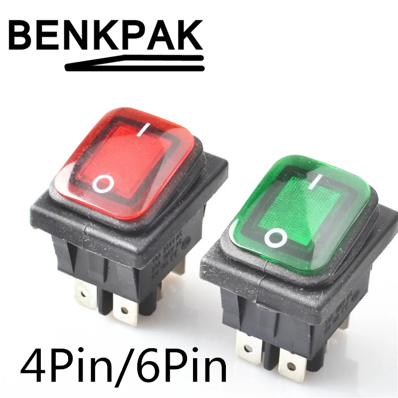 Self-locking & Momentary Waterproof 4pin Rocker Switch 2 Positions ...