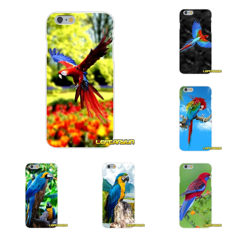 Rainbow Purple Parrot Print Slim Silicone phone Case For Samsung Galaxy ...