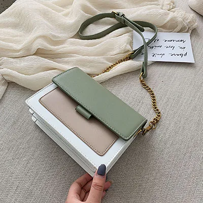 Green Chain Shoulder Messenger Bag Lady Travel Purses and Cross Body ...