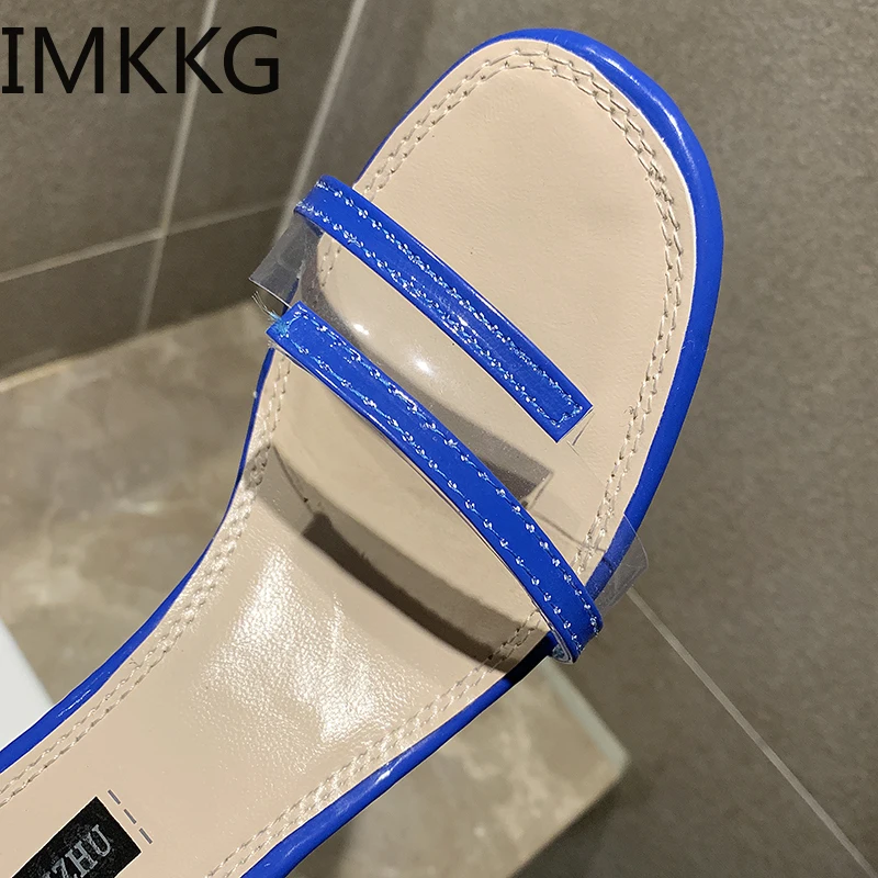2019 sandale femme PVC Jelly Sandals Crystal Open Toed High Heels Women ...