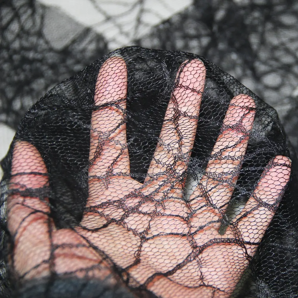 Cobwebs-Fabric-Black-Lace-150cm-Wide-Soft-Tulle-Halloween-Curtains ...