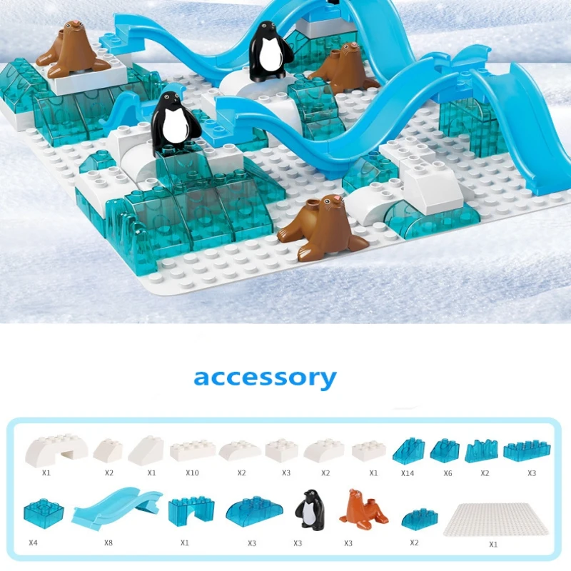 large size baby Building Blocks Arctic Polar bear Antarctic pengu Big ...