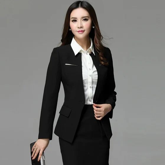 Formal Skirt Suits Uniform Style Plus Size 4XL 2015 Autumn Winter ...